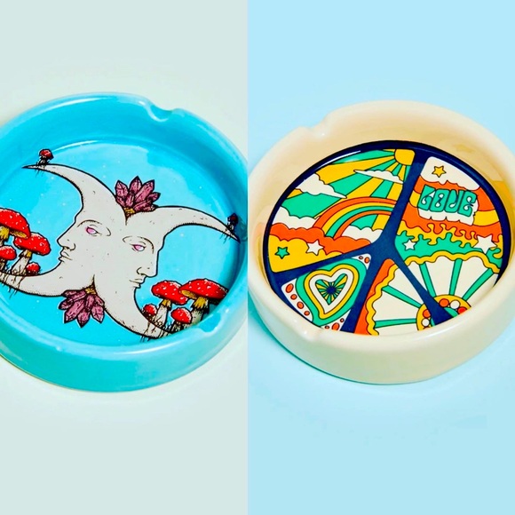 Accents | Nwt Trading Company Boho Hippie 196s Style Ashtrays Moon Or ...